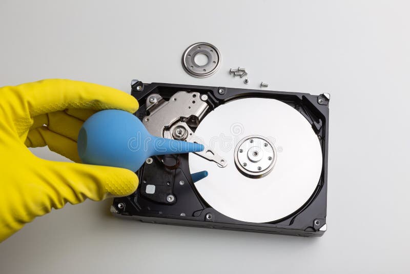 Disassembly Process of an External Hard Drive in Details Stock Photo ...