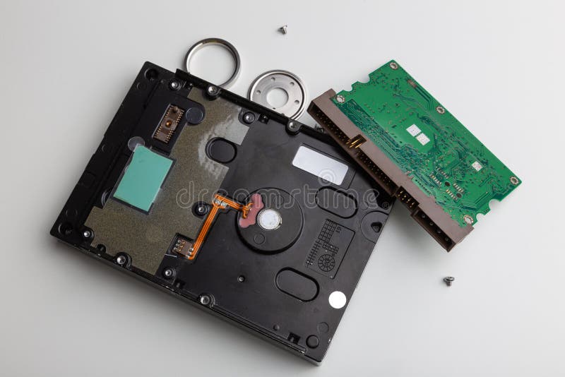Disassembly Process of an External Hard Drive in Details Stock Photo ...