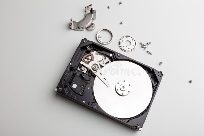 Disassembly Process of an External Hard Drive in Details Stock Photo ...