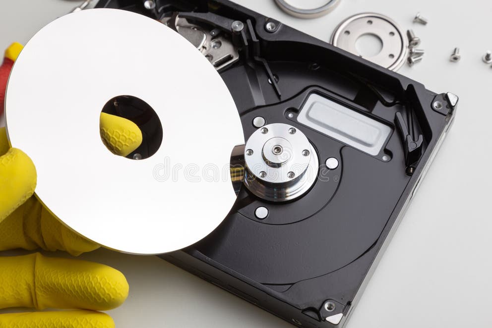 Disassembly Process of an External Hard Drive in Details Stock Photo ...