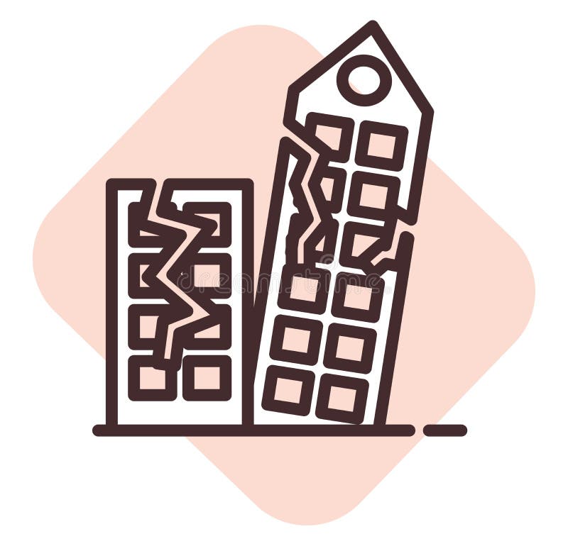 Earthquake Damage Failure Column Stock Illustration - Illustration of ...