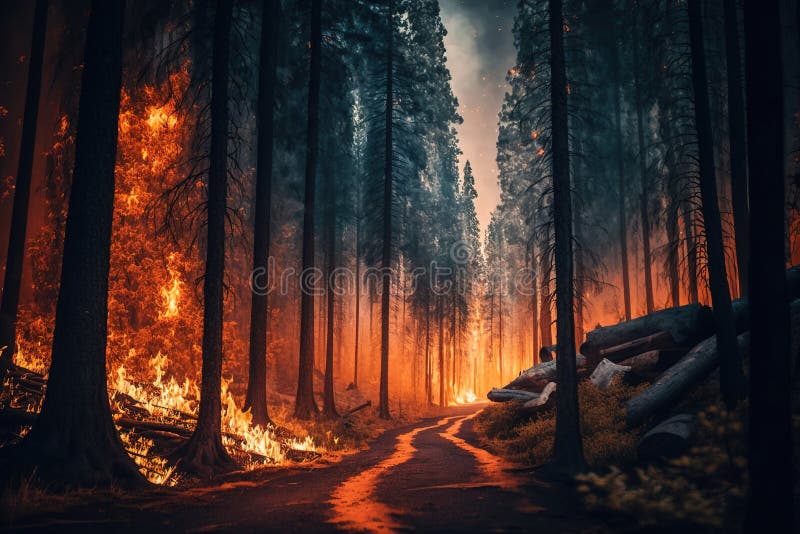 Disaster in Flames: a Forest Fire Destroying Everything in Its Path ...