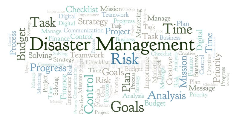 Disaster Management Typography Vector Word Cloud Stock Illustration ...
