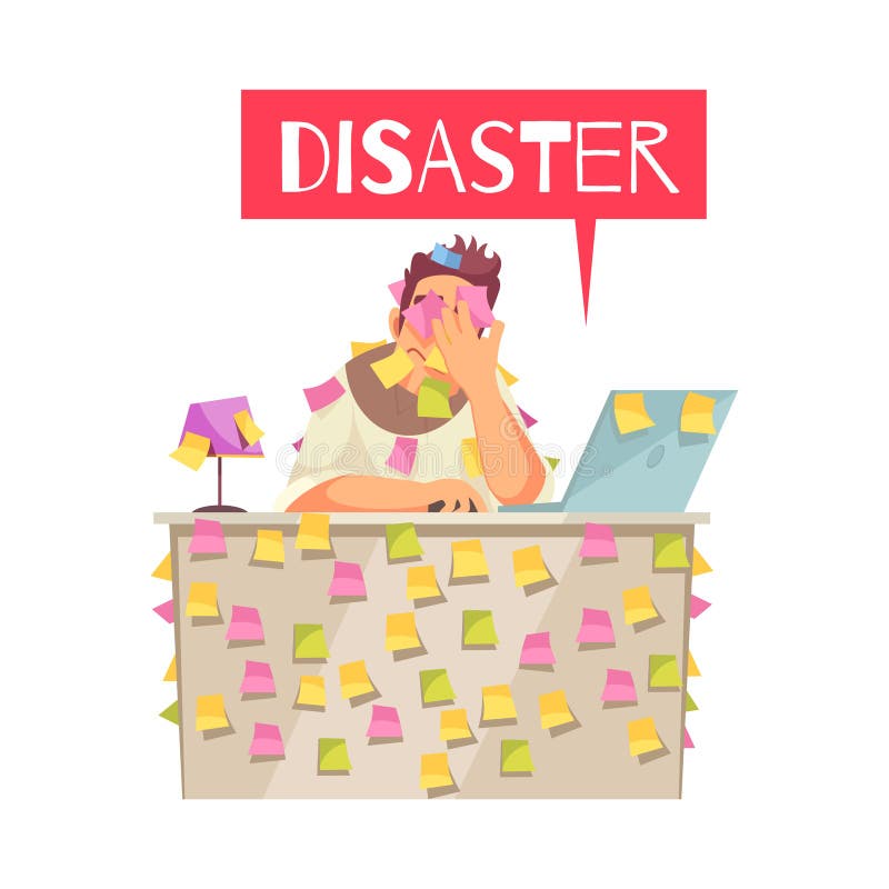 Disaster in Planning Composition Stock Vector - Illustration of ...