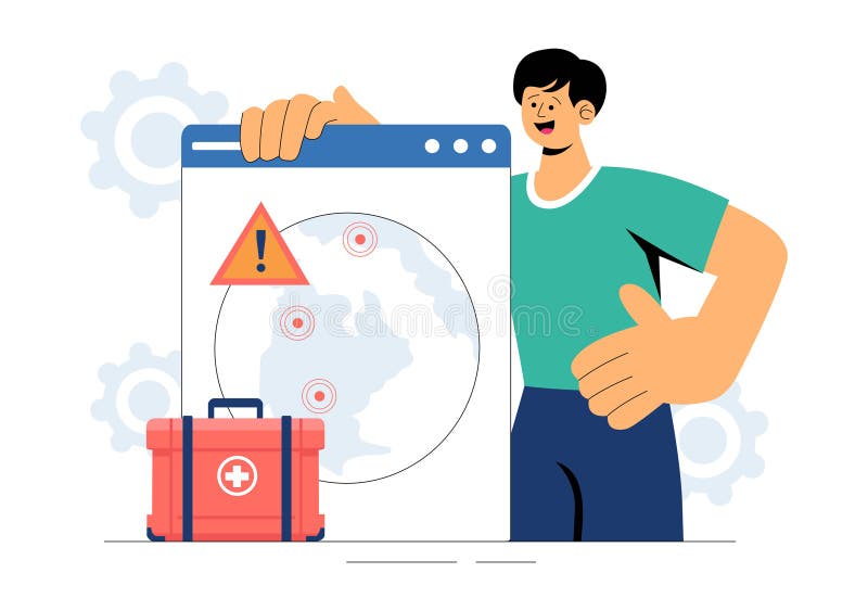 Disaster Preparedness Vector Illustration Featuring Community Disaster ...