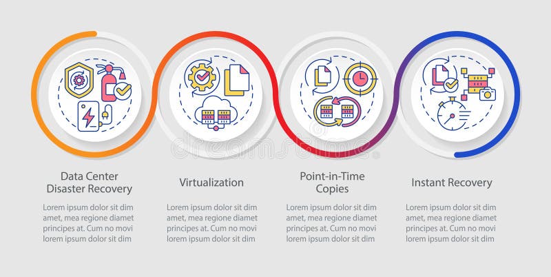 Disaster Recovery Approaches Loop Infographic Template Stock Vector ...