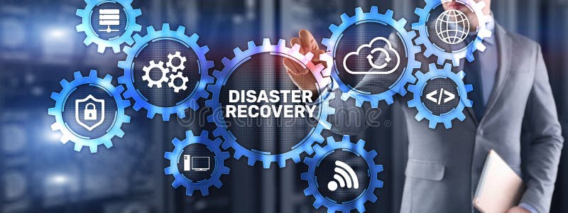 DIsaster Recovery Backup Data Protection. Internet Technology Concept ...