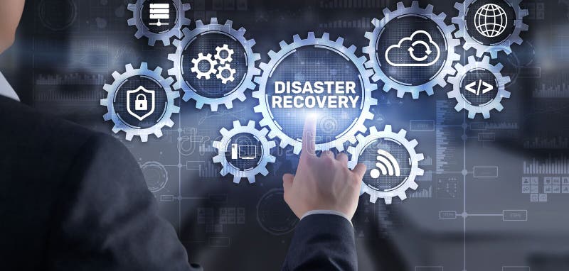 DIsaster Recovery Backup Data Protection. Internet Technology Concept ...