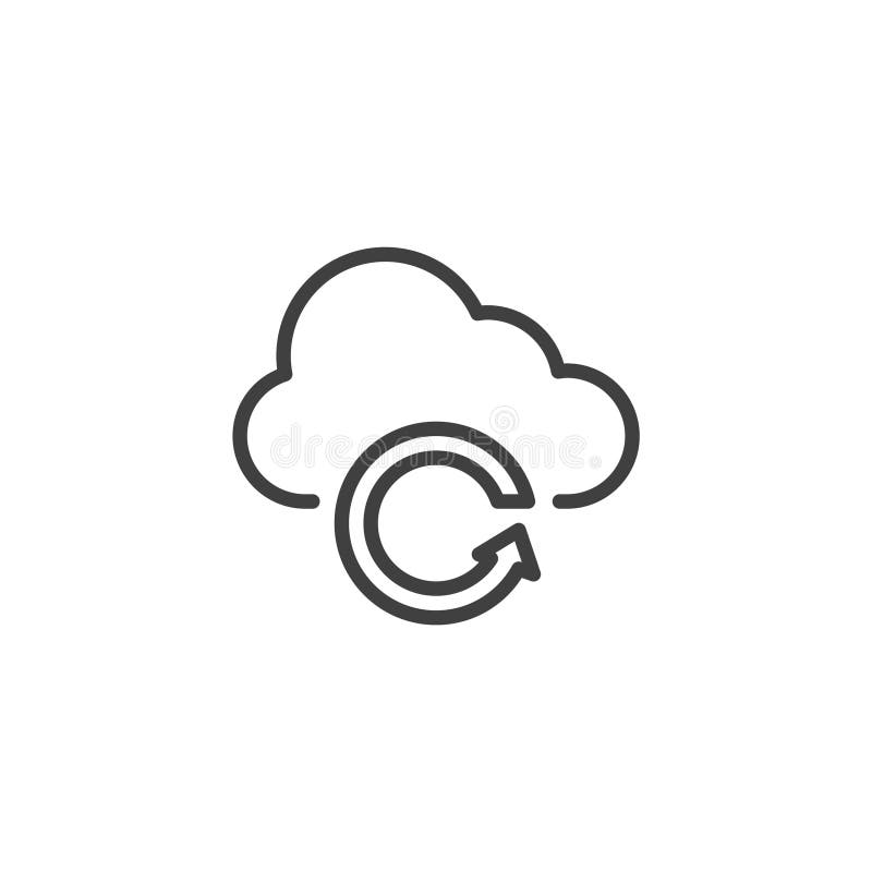 Cloud Line Icon, Outline Vector Sign, Linear Style Pictogram Isolated ...