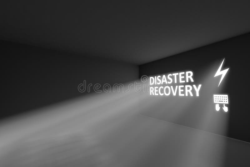 DISASTER RECOVERY Rays Volume Light Concept 3d Stock Illustration ...