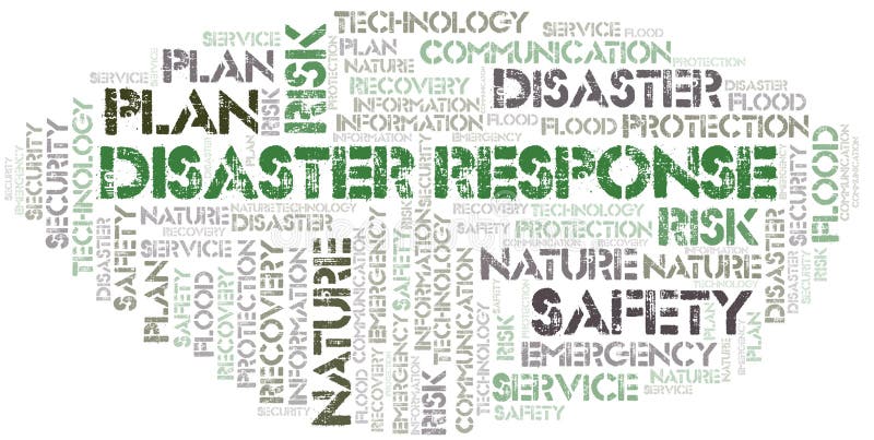 Disaster Response Typography Vector Word Cloud. Stock Vector ...