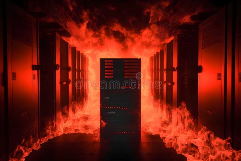 Server Room Fire Stock Illustrations – 241 Server Room Fire Stock ...