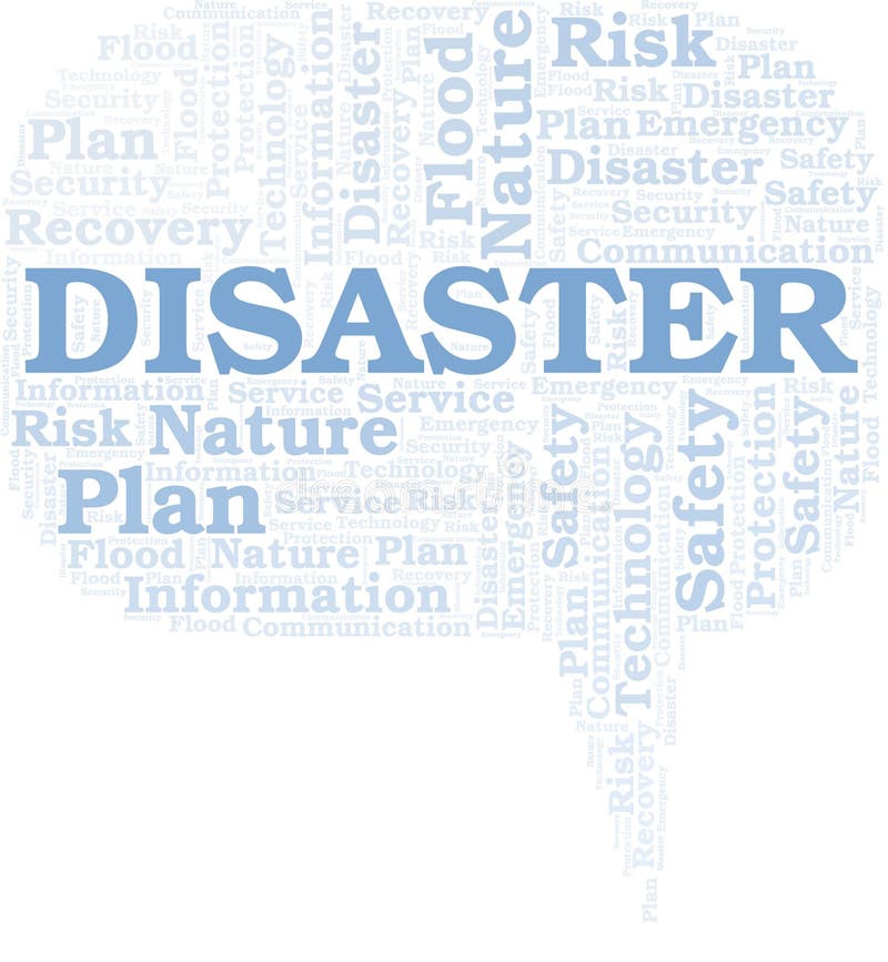 Disaster Typography Vector Word Cloud. Stock Illustration ...