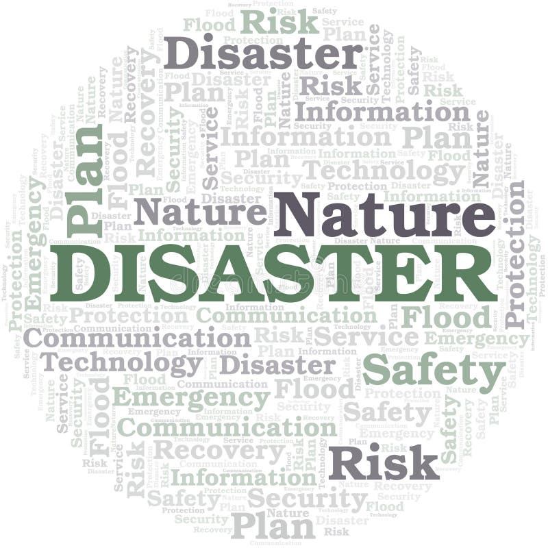Disaster Typography Vector Word Cloud. Stock Illustration ...