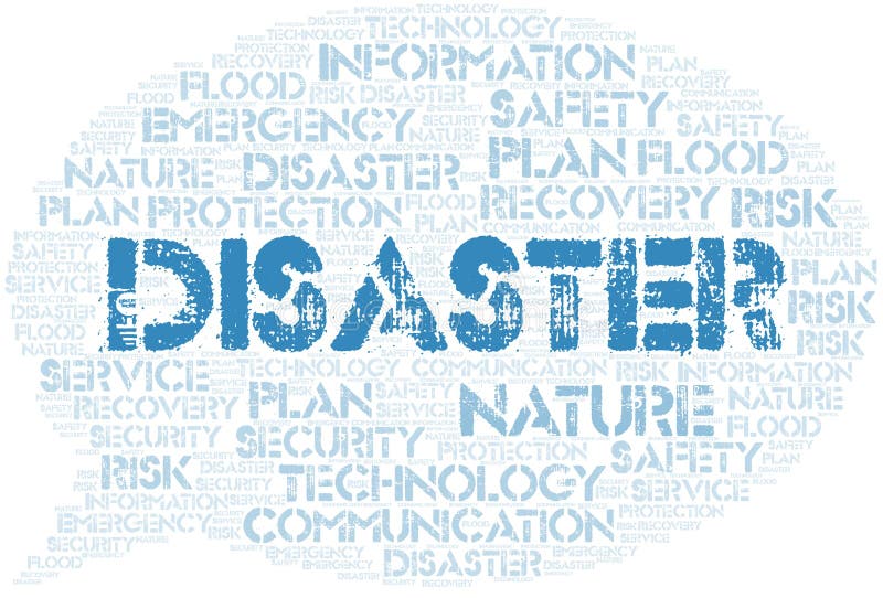 Disaster Kit Typography Word Cloud. Stock Illustration - Illustration ...