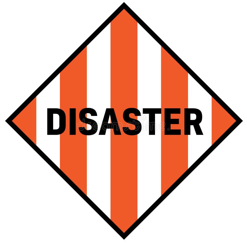 Disaster warning sign stock vector. Illustration of potential - 142132896