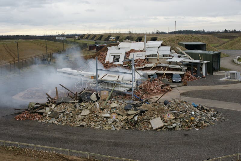 Building Destroyed, Explosion and Collapses, Stock Photo - Image of ...