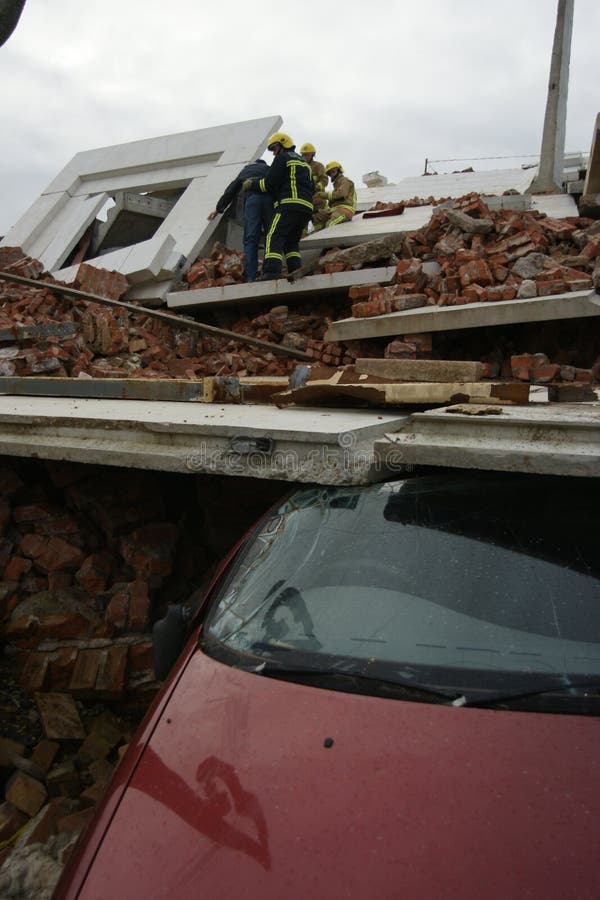 Building Destroyed, Explosion and Collapses, Stock Photo - Image of ...