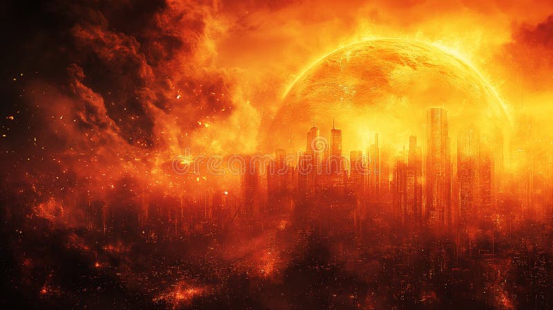 Disasters in the future stock illustration. Illustration of climate ...