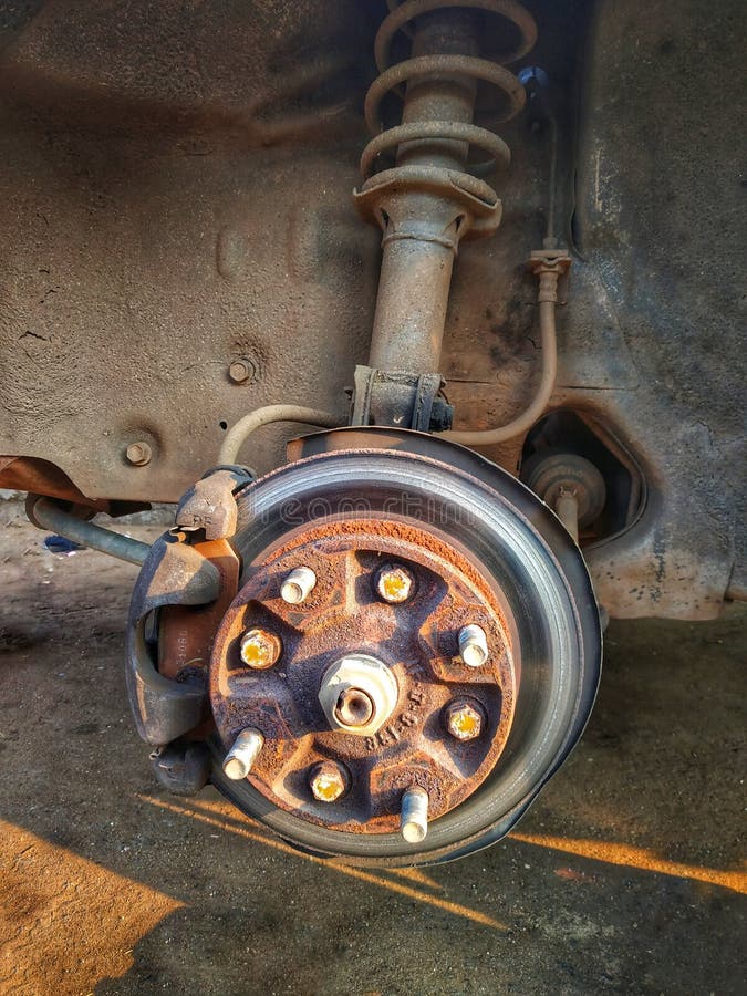 Front Wheel Disc Brake of Car. Stock Image - Image of front, garage ...