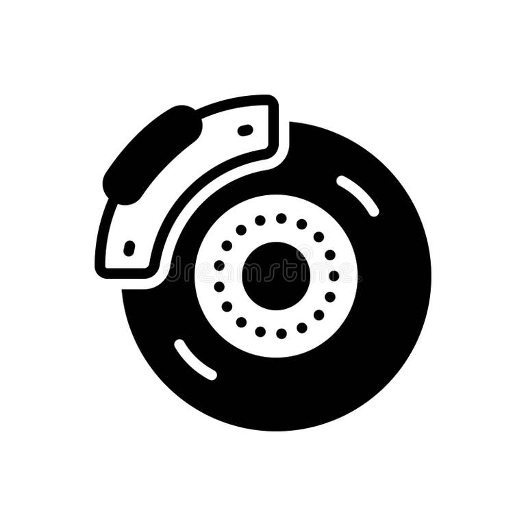 Black Solid Icon for Disc Brake, Disc and Repair Stock Vector ...