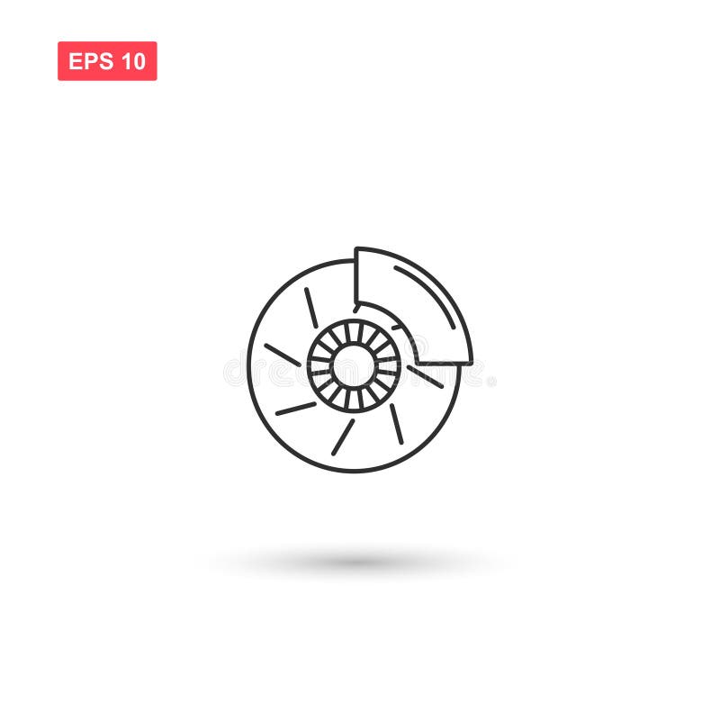 Disc Brake System Vector Isolated Stock Vector - Illustration of symbol ...