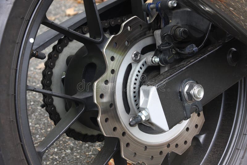 Disc Brakes of a Motorcycle. Stock Image - Image of bike, metal: 60396905