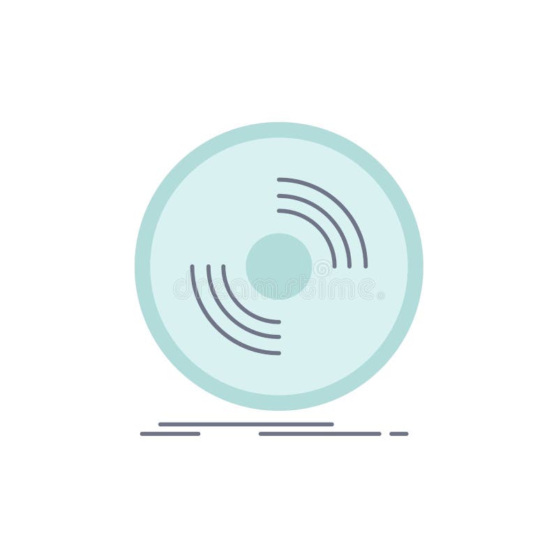 Disc, Dj, Phonograph, Record, Vinyl Flat Color Icon Vector Stock Vector ...