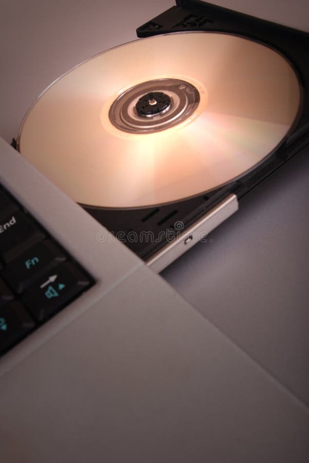Disc Drive with Blank Cd, Dvd (cd-rom) Stock Photo - Image of digital ...