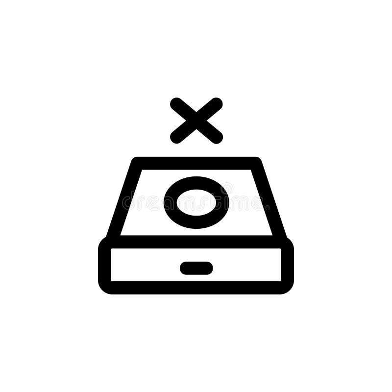 Disc Drive Off Icon. Perfect for Application, Web, Logo and ...