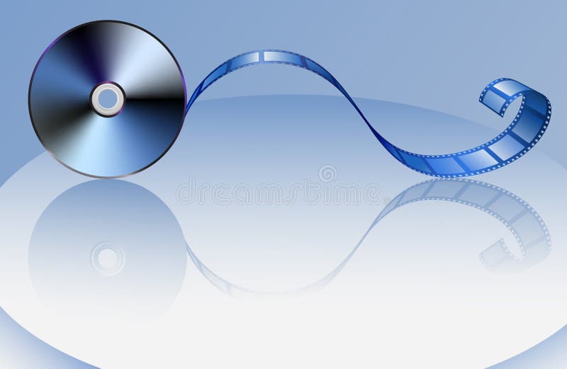 Disc-and-film stock vector. Illustration of disk, blue - 21290620