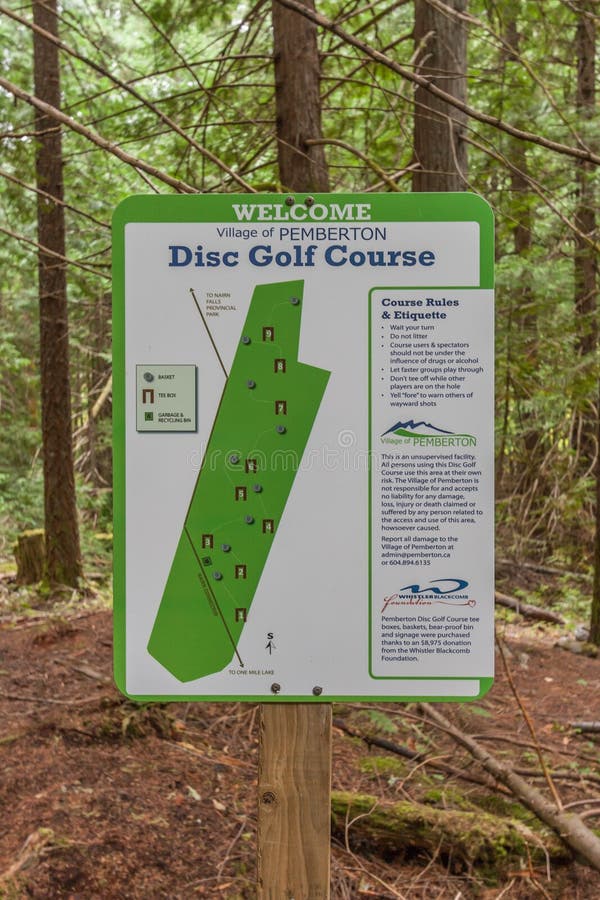 Disc Golf Course Sign editorial image. Image of outside - 45269130