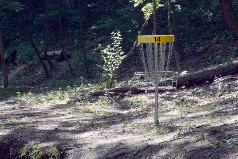 Disc golf stock photo. Image of forest, disc, hole, recreation - 73473916