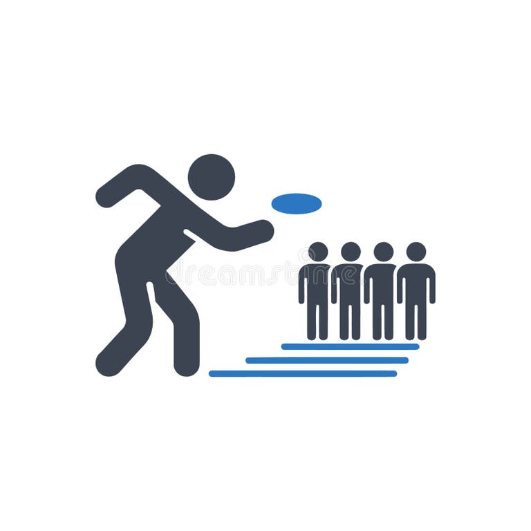 Disc Golf Icon stock vector. Illustration of game, player - 374474604