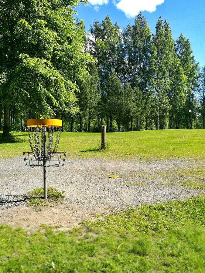 Disc Golf Landscape stock photo. Image of game, hole - 56275756