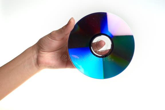 Disc in hand stock image. Image of finger, information - 12840153