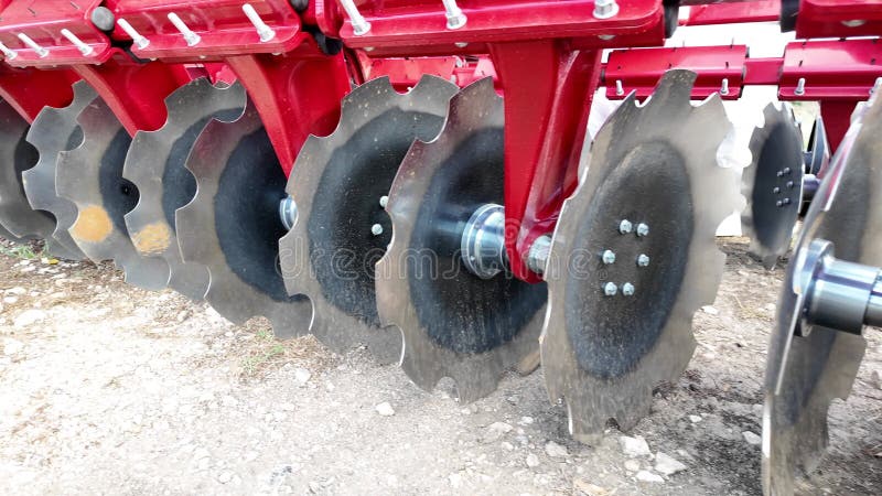 Disc Harrow System for Cultivating the Soil Stock Video - Video of agri ...