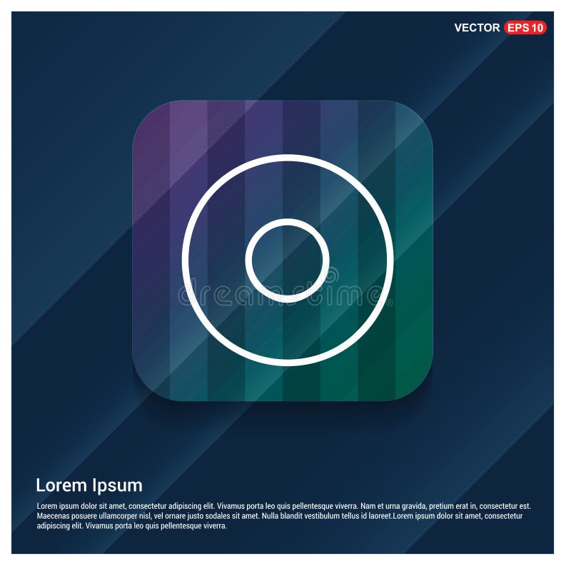 Disc Icon stock vector. Illustration of round, design - 132461487