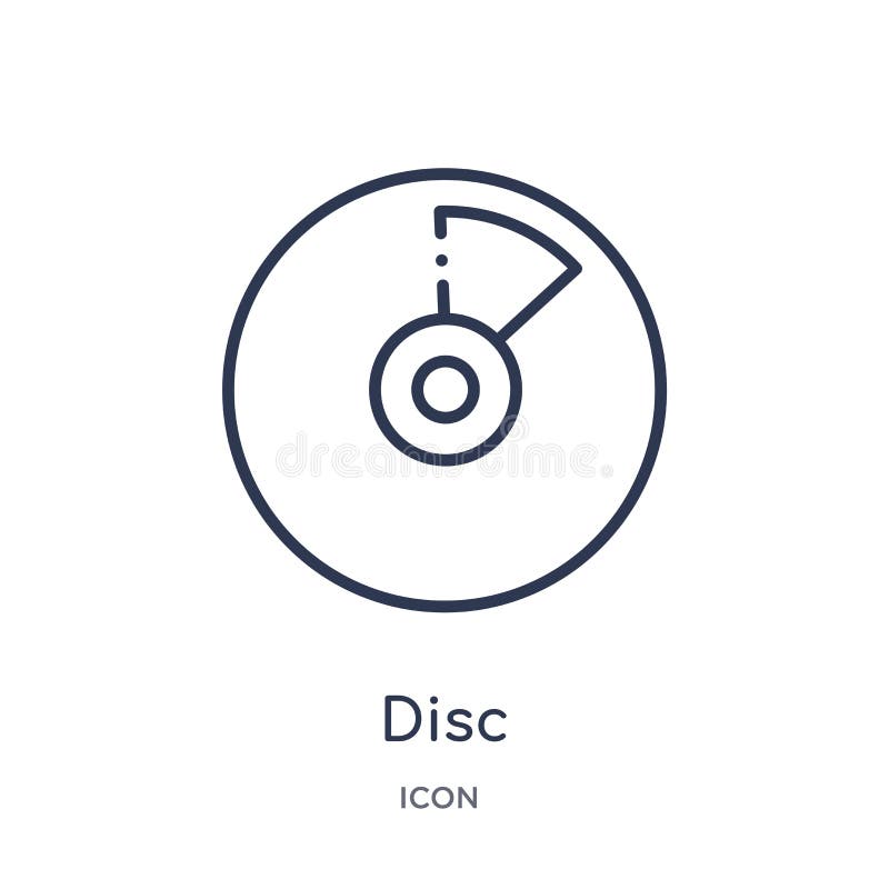 Disc Icon from Music Outline Collection. Thin Line Disc Icon Isolated ...