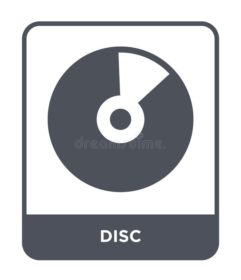 Disc Icon in Trendy Design Style. Disc Icon Isolated on White ...