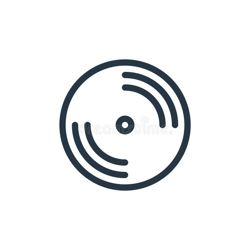 Disc Icon Vector from Communication and Media Concept. Thin Line ...