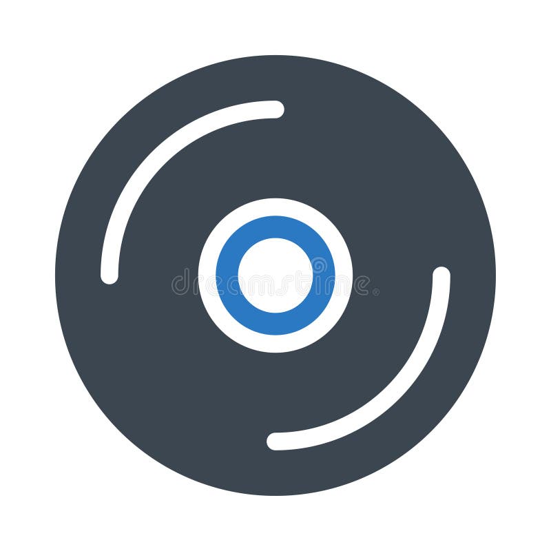 Disc Vector Glyph Color Icon Stock Illustration - Illustration of copy ...