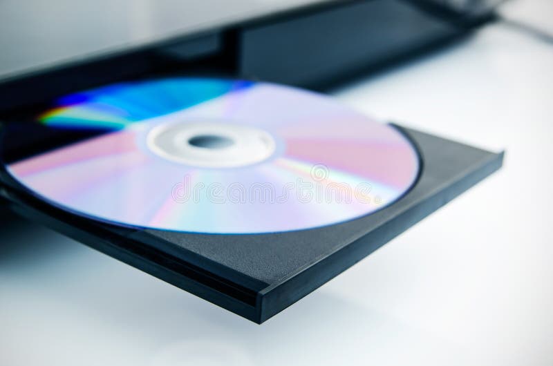 Disc Insterted To DVD or CD Device Stock Image - Image of inserting ...