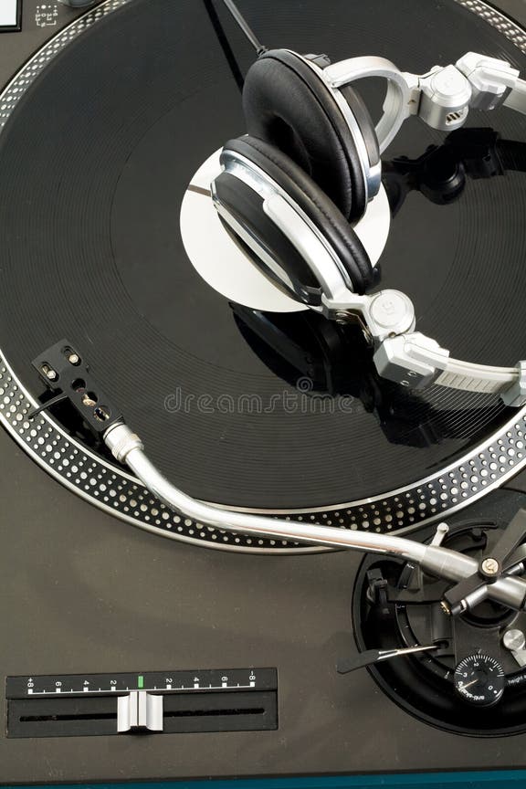 Disc and phones stock photo. Image of groove, party, phonograph - 12173566