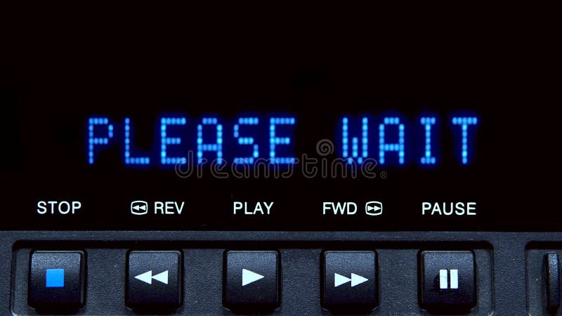Disc Player with Screen. the Word Please Wait is Written on the Screen ...