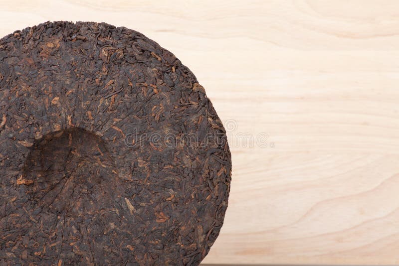 Disc of Puer Tea on Green Background Stock Photo - Image of asian ...