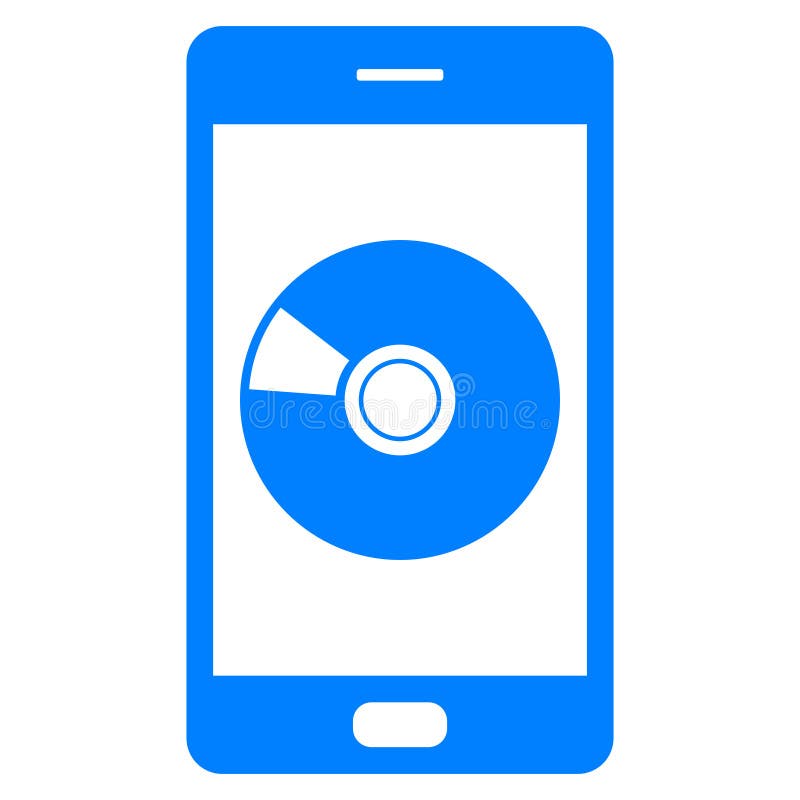 Disc and Smartphone As Vector Illustration Stock Vector - Illustration ...