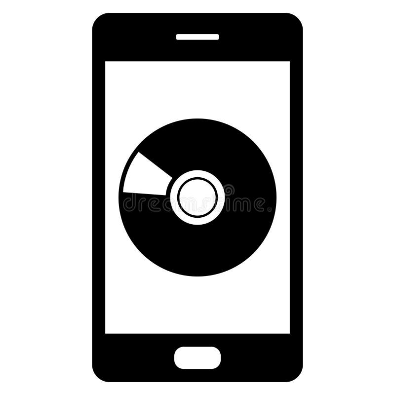 Disc and Smartphone As Vector Illustration Stock Vector - Illustration ...