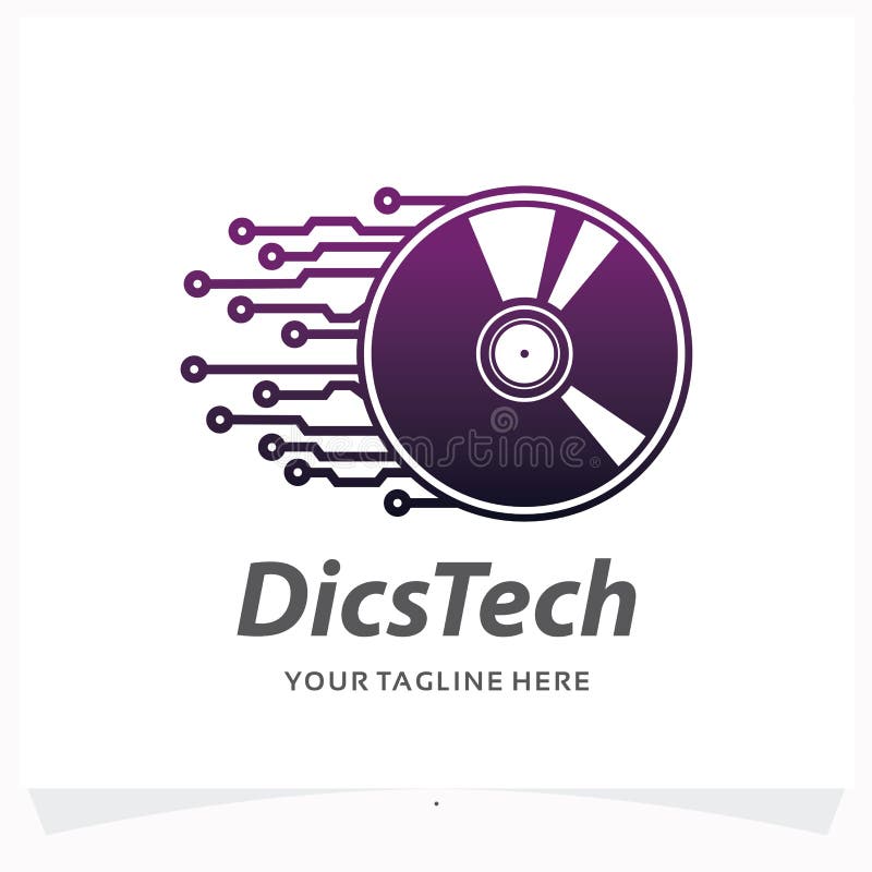 Disc Tech Logo Design Template Stock Vector - Illustration of media ...
