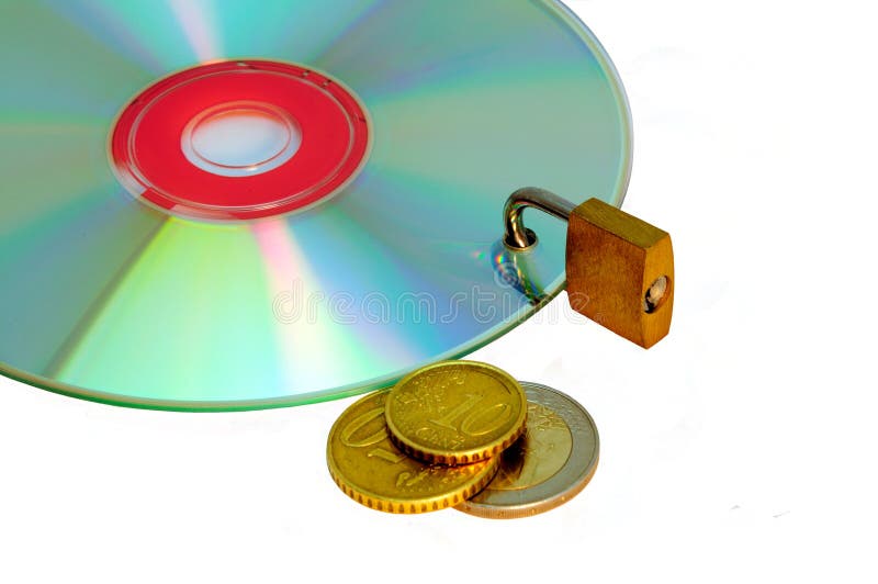 Disc Under Lock and Key and Money Stock Image - Image of disk, metal ...